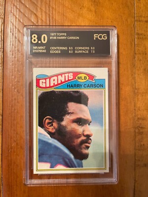 1977 Topps Harry Carson Rookie Card #146 FCG 8 NR-MINT NEWLY GRADED 4/6 ...