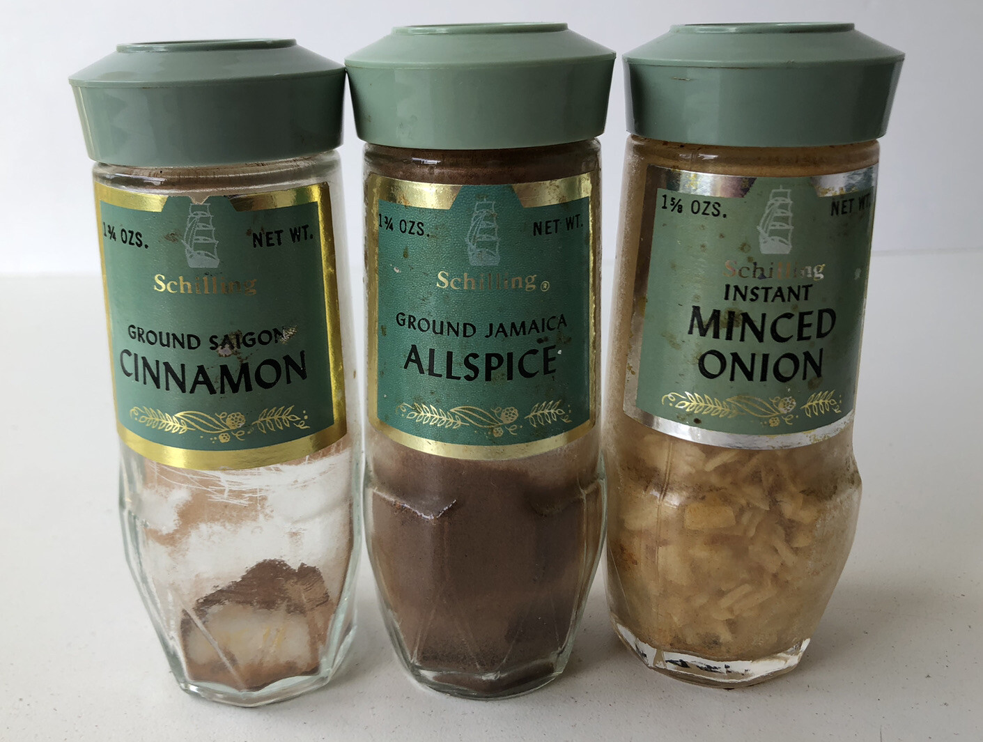 McCormick Schilling Green Label and Lids Spice Jars Lot of 3 | eBay.de