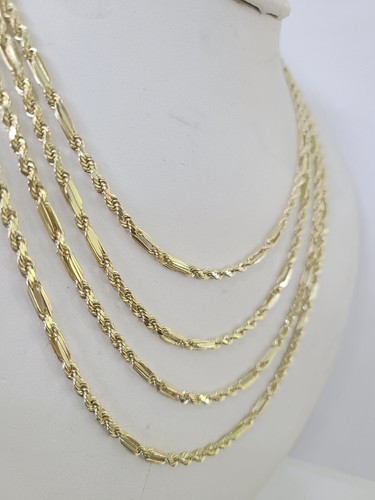 Real 10k Milano Rope Chain Necklace Yellow Gold 3mm 18" 20" 22" 24 ...
