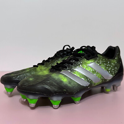ADIDAS Adipower Kakari Soft Ground SG Black Green Rugby Boots Cleats ...