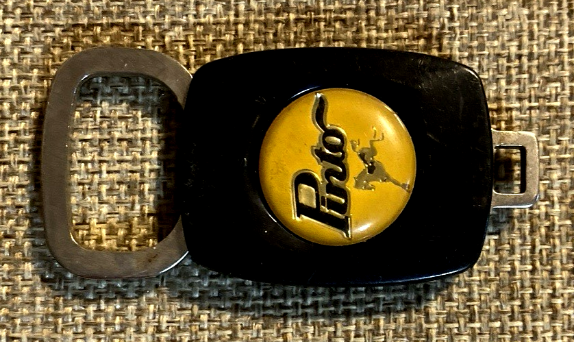 Vintage Ford Pinto Logo Plastic Metal Key Ring Key Fob Holder Black ...