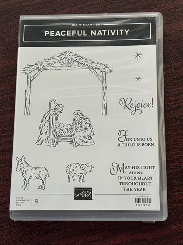 Peaceful Nativity Stamp Set by Stampin' Up Rubber Stamps Christmas ...