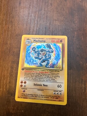 Pokémon TCG Machamp Base Set 8/102 Holo 1st Edition Holo Rare | eBay