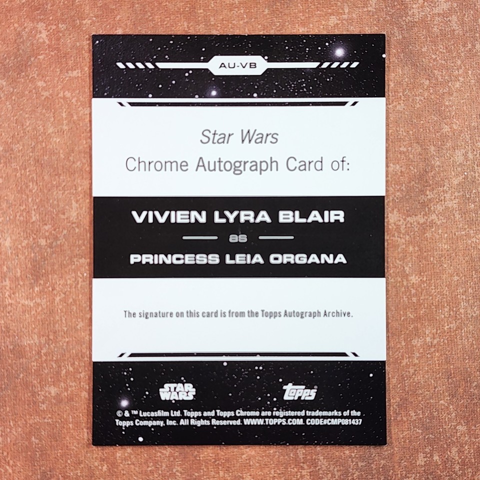 4-10-01 2024 topps chrome star wars au-vb autograph vivien lyra blair ...