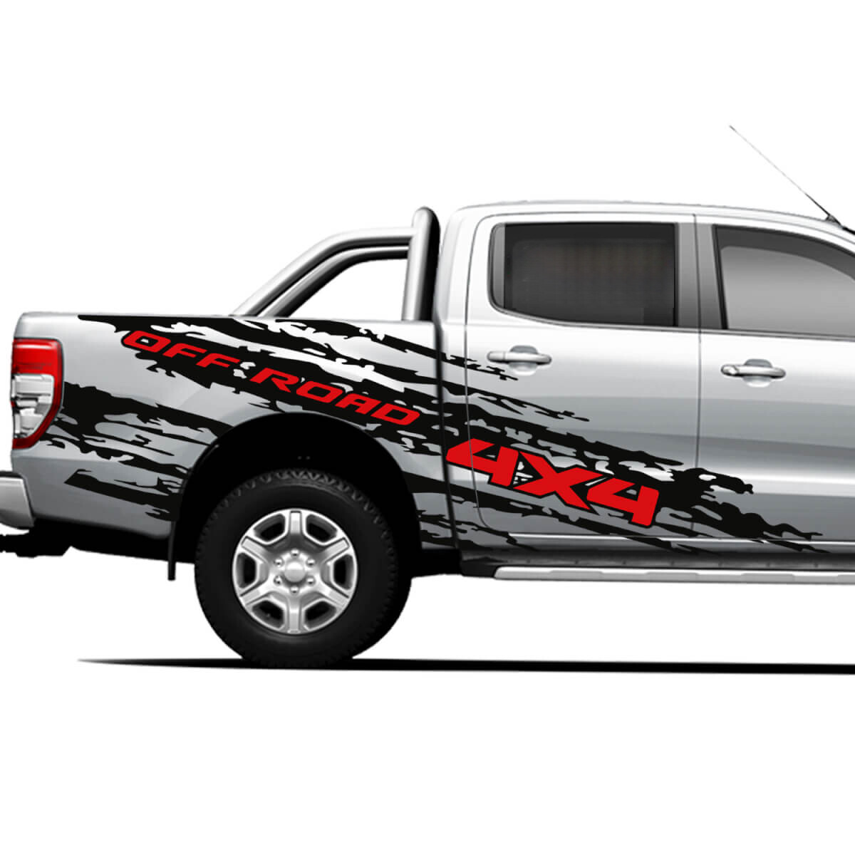 Graphic Mud Splash Stripe Car Sticker For Ford Ranger Off Road 4x4 ...