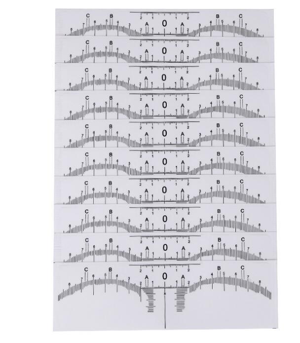 Royun A Disposable Permanent Makeup Microblading Eyebrow Ruler Measure ...