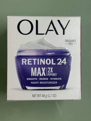 OLAY Retinol 24 Max 2x Peptides Night Moisturizer Fragrance-Free 48g 1 ...