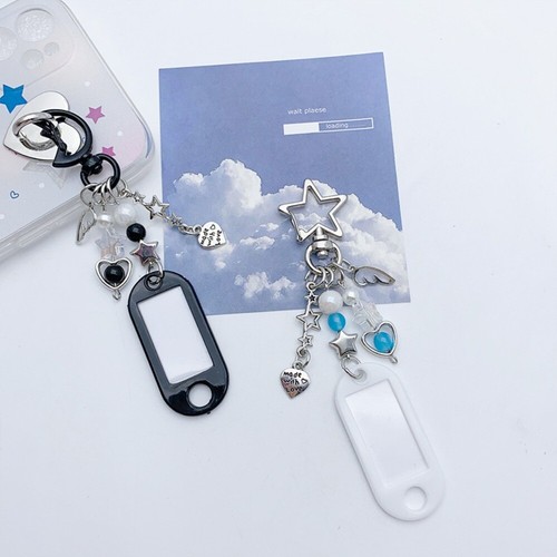 Key Chains Star Bead Keyring Y2k Earphone Case Pendant Bag Decoration ...