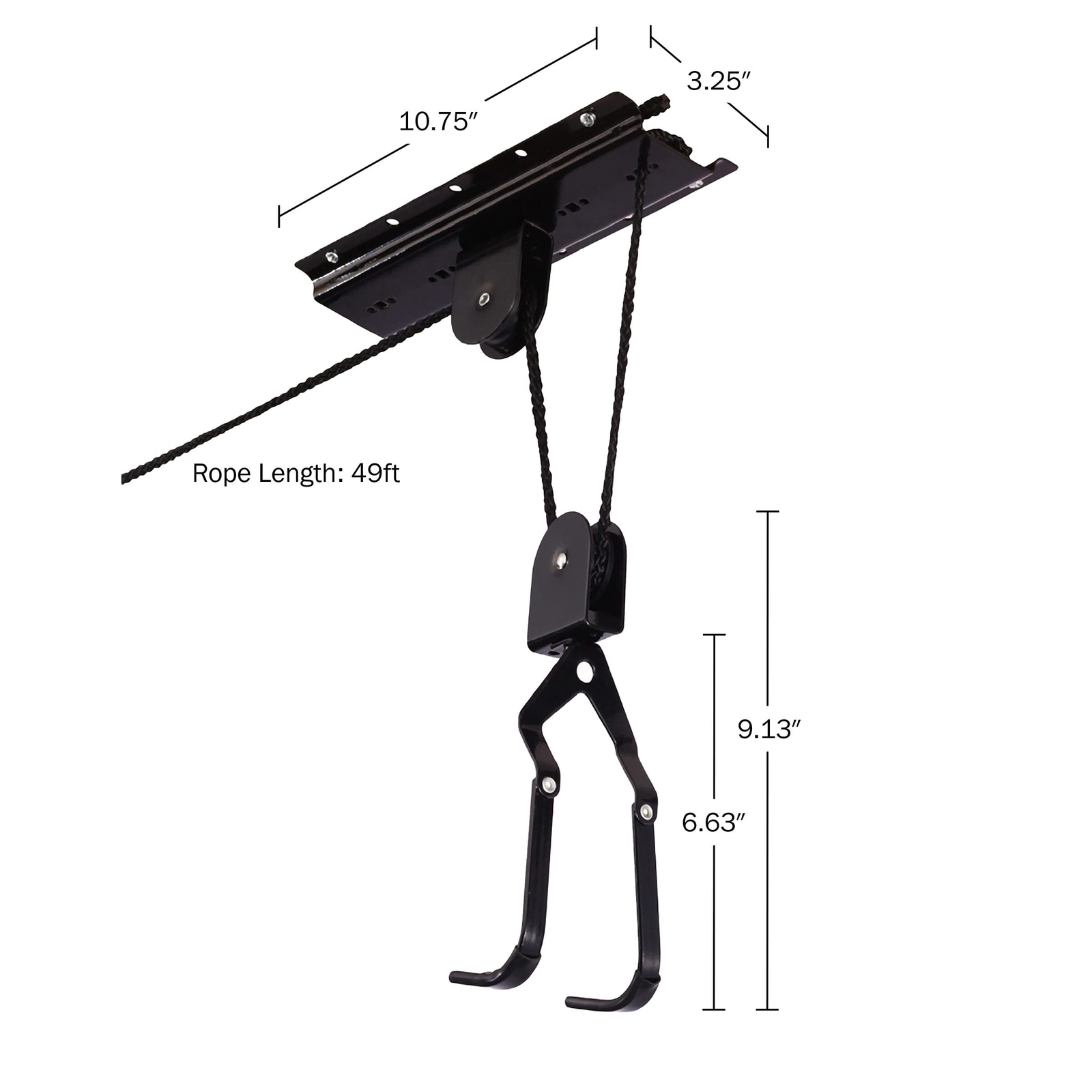 Bike Hoists - Overhead Pulley System with 100 lb Capacity for Bicycles ...