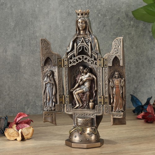 Veronese Design 8 1/8 Inch Lady of Grace with Polyptych Sculpture of ...