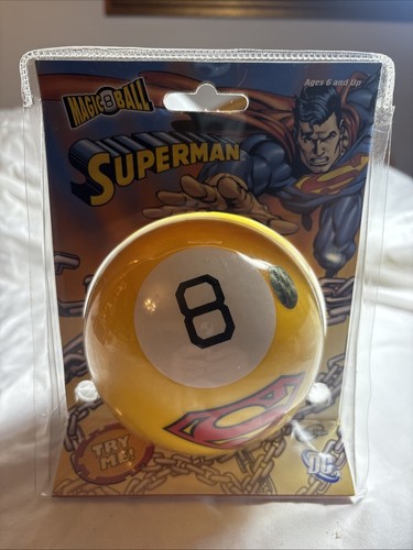 New Vintage Superman Magic 8 Eight Ball Classic Toy Fortune Teller 3 3/ ...