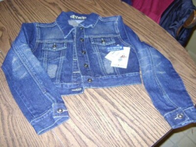 YMI GIRL'S DENIM JEAN JACKET (NWT) SIZE MEDIUM WORN LOOK AND BUTTON ...