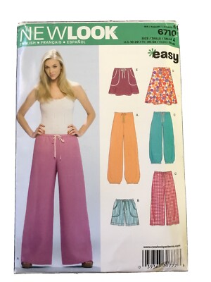 NEW LOOK 6710 Pattern Misses Pants, Shorts, Skirts Sizes 10-22 | eBay ...