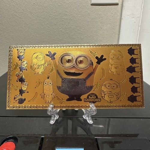 24k Gold Foil Plated Despicable Me Minions Banknote Disney Collectible ...