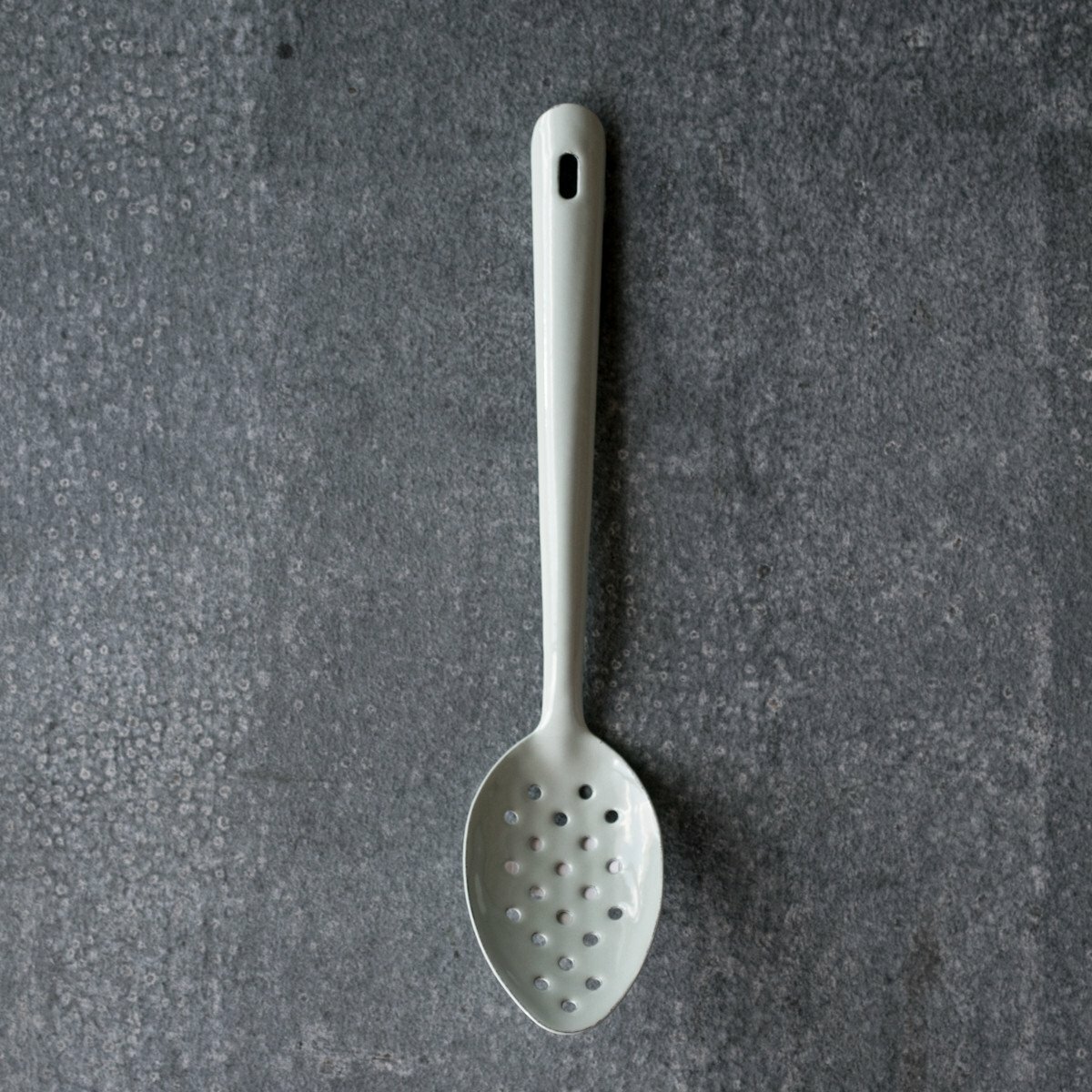 Falcon enamel perforated spoon, duck egg | eBay Australia