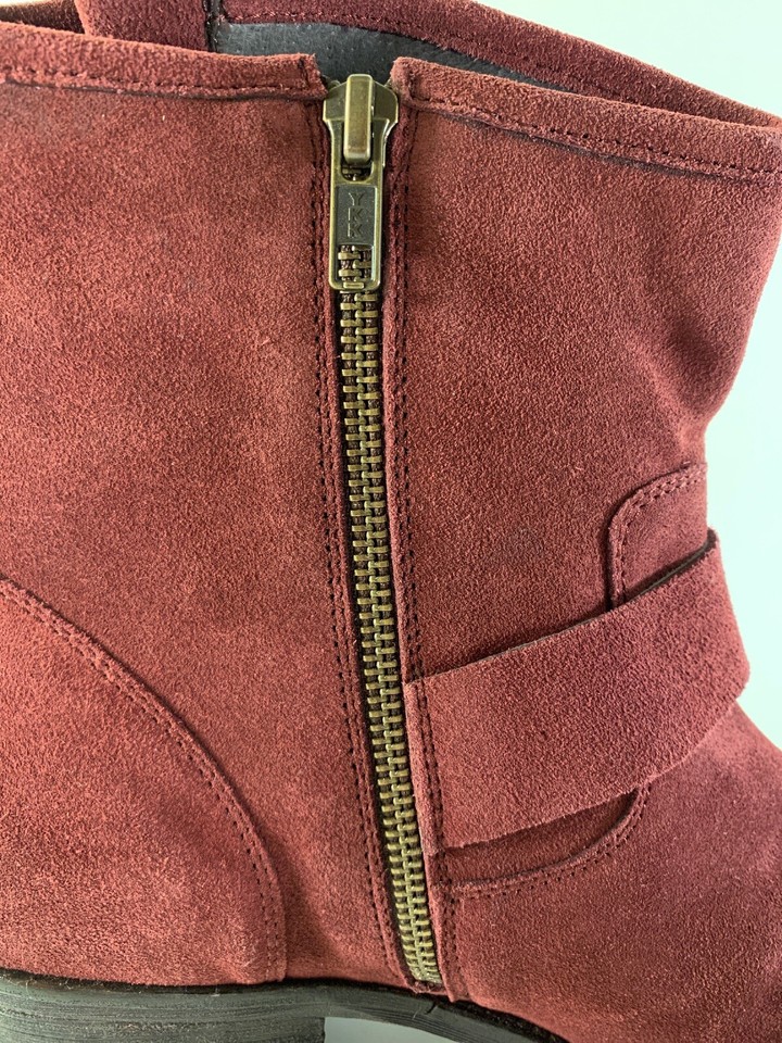 Seychelles Weekenders Castanets Women’s Boots Suede Burgundy Size 10 ...