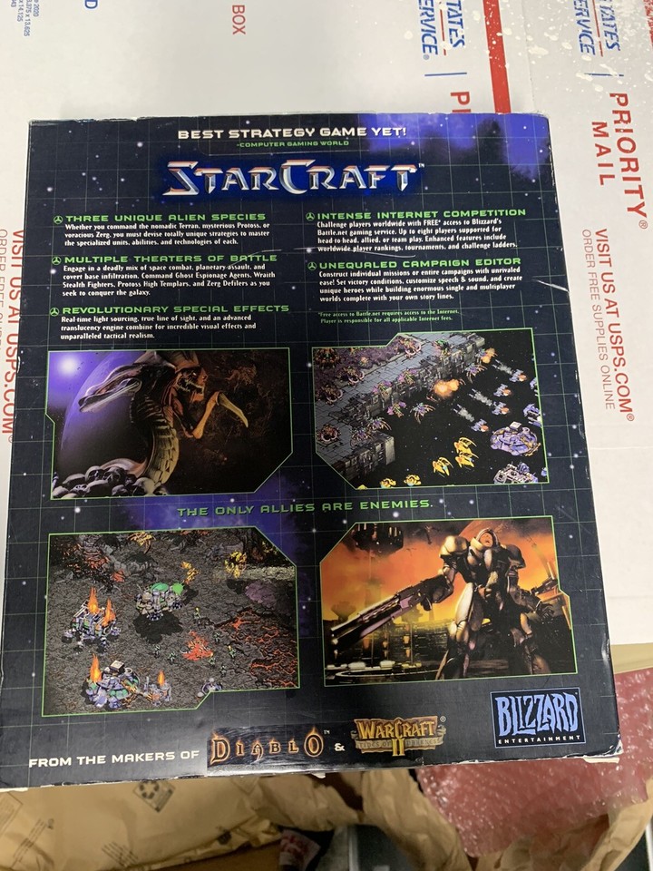 RARE StarCraft (PC, 1997) Collector's Special Edition Box ( Zerg Face ...