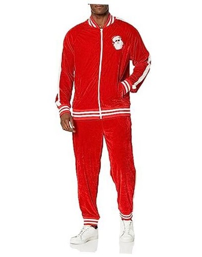 Mens Jolly Knits Ugly Christmas Tracksuit Medium Santa Sport-red | eBay