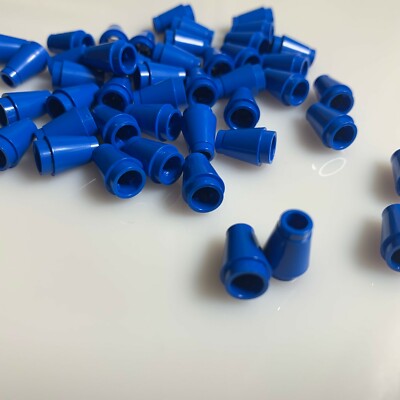 50 per lot NEW LEGO Bright Blue ("Blue") Nose Cone 1x1 Bricks (59900/ ...