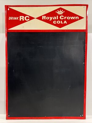 Rare Original 1940’s Royal Crown Cola RC Metal Menu Sign 28” x 20 ...