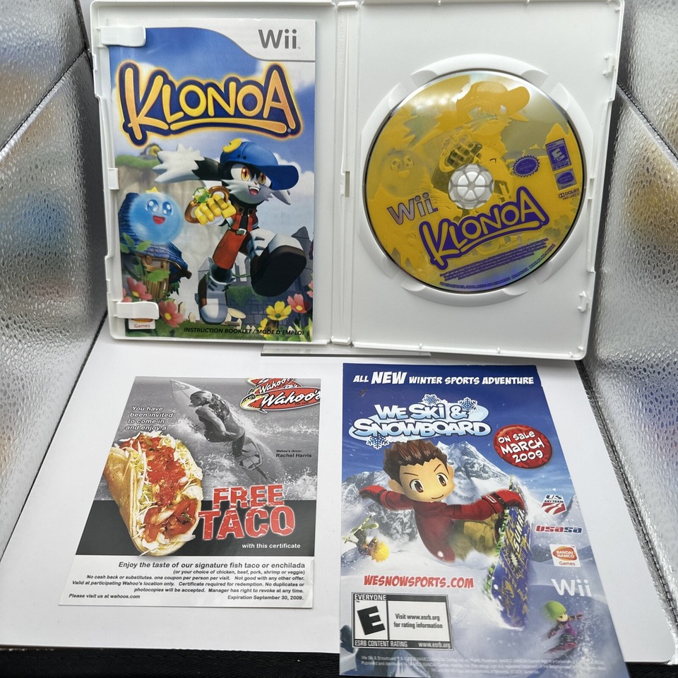 Klonoa (Nintendo Wii 2009) Complete CIB W Inserts - Tested - Authentic ...