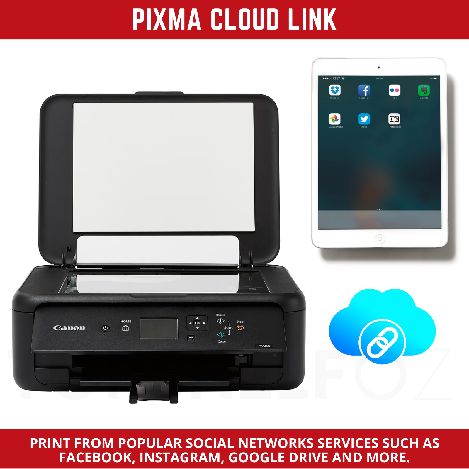 Canon PIXMA Wireless All-in-One WIFI Printer Scanner Bluetooth Inkjet ...