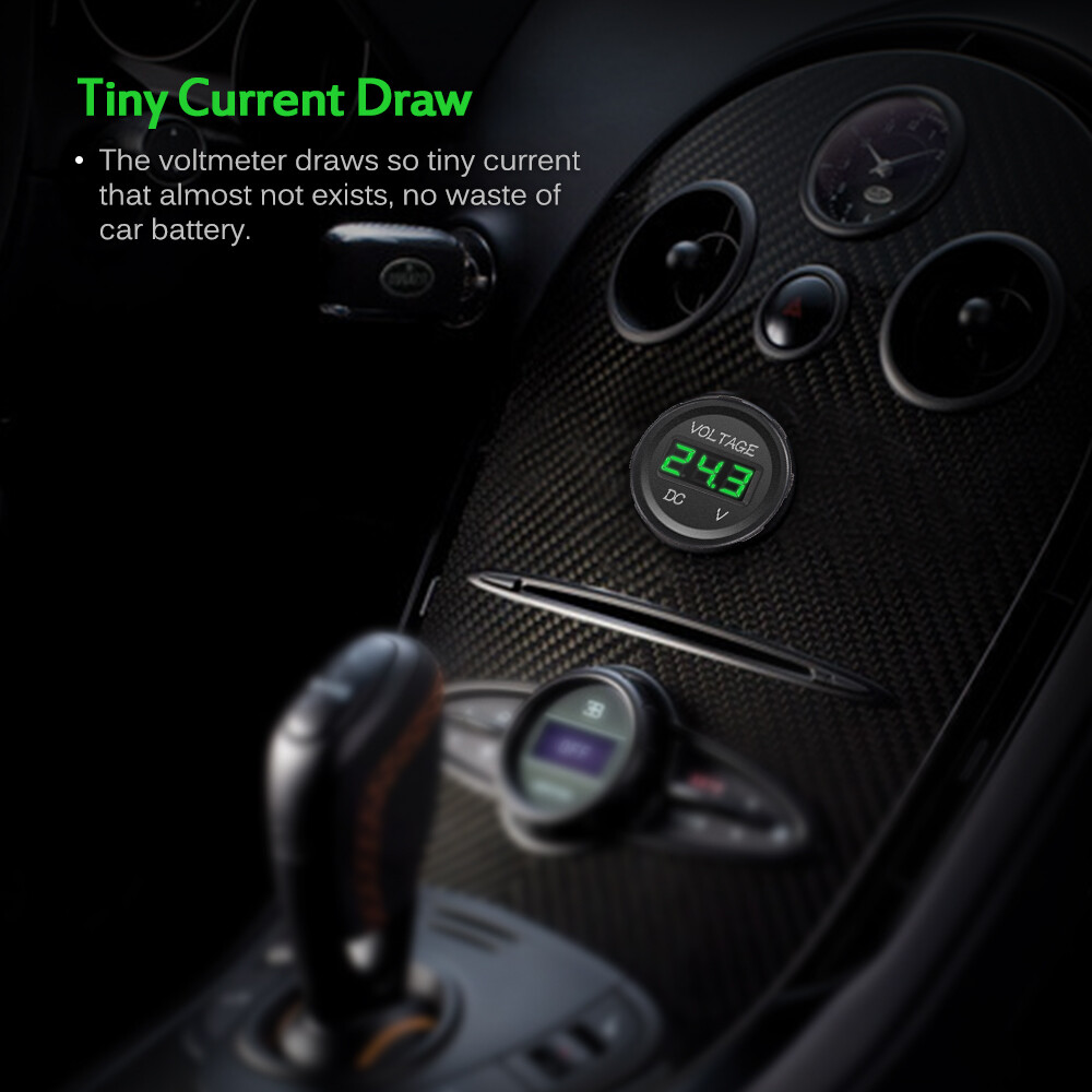 Automotive Car USB Charger & LED Digital Voltmeter Voltage Gauge ...