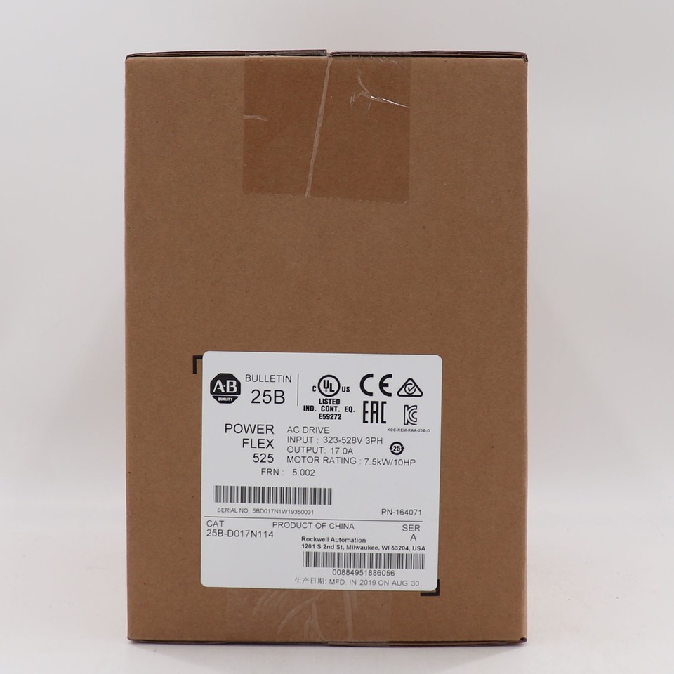 Allen Bradley 25B-D017N114 AB PowerFlex525 7.5kW/10HP AC Drive US Free ...