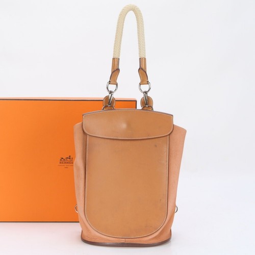 Hermes M Engraved Sacoche Pool Cell Shoulder Bag Hand Beige Ladies Eee ...