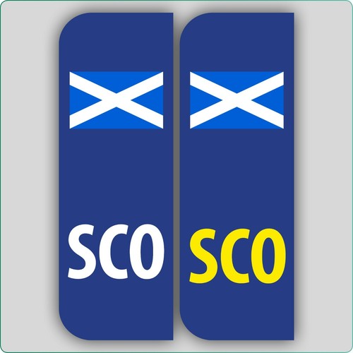 2 x SCO FLAG SCOTLAND CAR NUMBER PLATE VINYL STICKERS | eBay