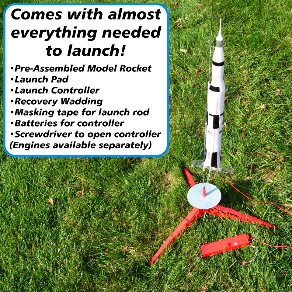 Estes Saturn V Model Rocket Starter Set - Includes Rocket, Launch Pad ...