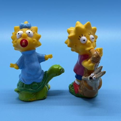 1990 Burger King The Simpsons Girl Lisa Maggie Turtle Rabbit Figurine ...