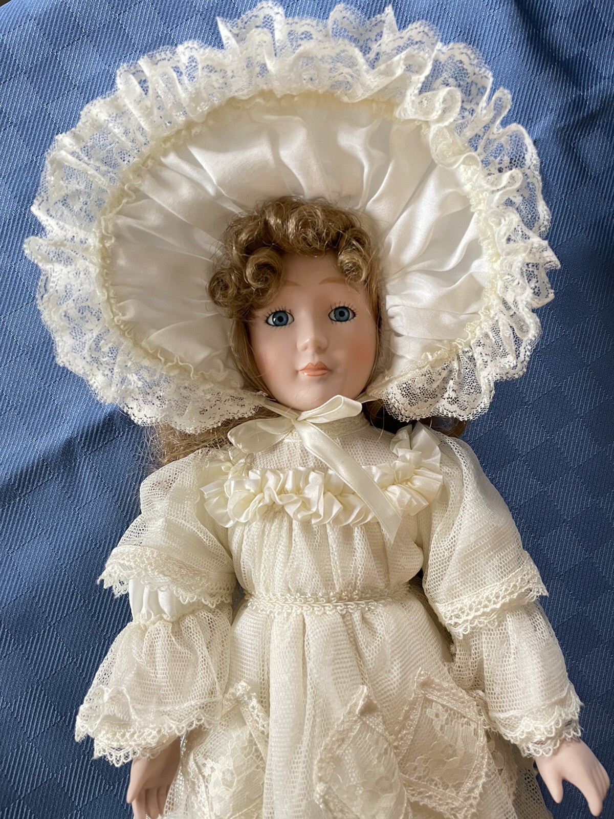 Lovely 18” Engel Puppen Porcelain Doll Made In Germany With Display ...