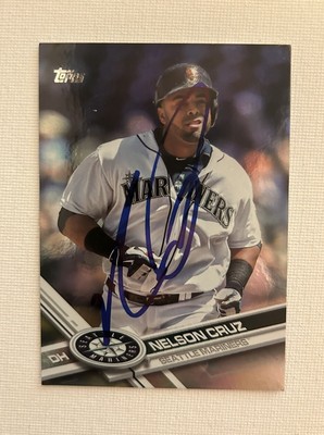 Nelson Cruz Signed Autographed 2017 Topps Card #109 - Mariners | eBay