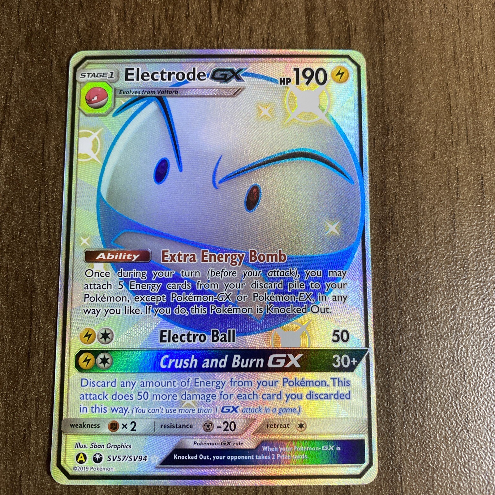 Electrode-GX (Shiny) - SV57/SV94 Ultra Rare Hidden Fates NM Pokemon TCG ...