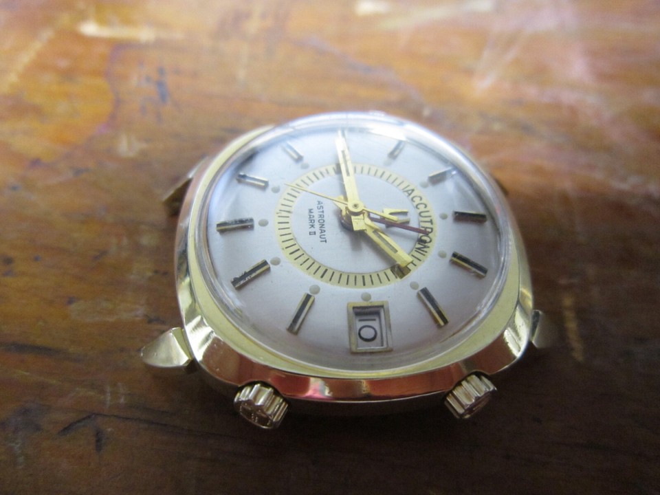 Vintage Bulova ACCUTRON ASTRONAUT Mark II 2185 Gold Filled GMT Watch ...
