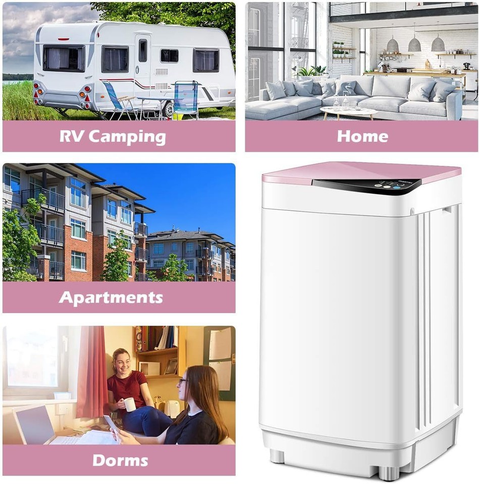 Giantex Full-Automatic Washing Machine Portable Washer and Spin Dryer 7 ...