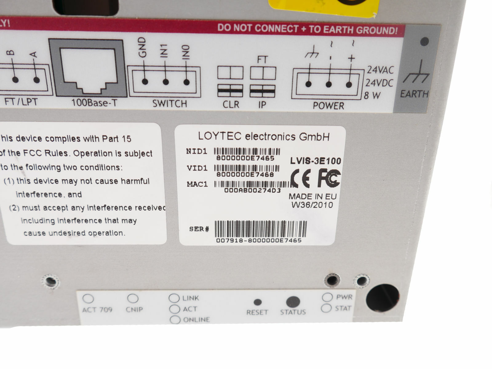 LOYTEC LVIS-3E100 LVIS3E100 CEA-709 Touch Panel with 5.7" display ! NEW ...