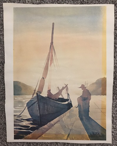 Larry Gluck Virgin Islands Sailboat Print St. Thomas Artist | eBay.de