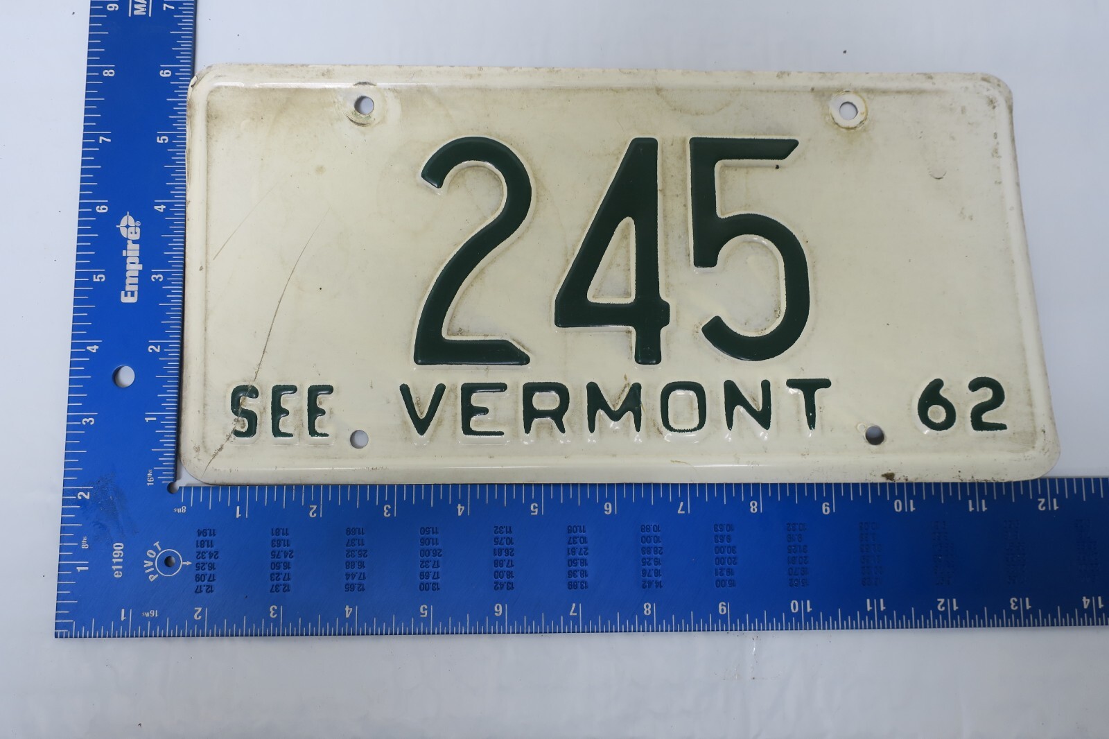 1962 62 VERMONT VT LICENSE PLATE TAG #245 LOW THREE DIGIT NUMBER | eBay