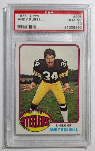 1976 ANDY RUSSELL PSA GEM MINT 10 #405 PITTSBURGH STEELERS | eBay
