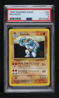Machoke Pokemon Base Set PSA 5 1999 | eBay
