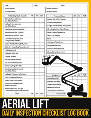 Aerial Lift Daily Inspection Checklist: Aerial Lift Pre-Use Inspection ...
