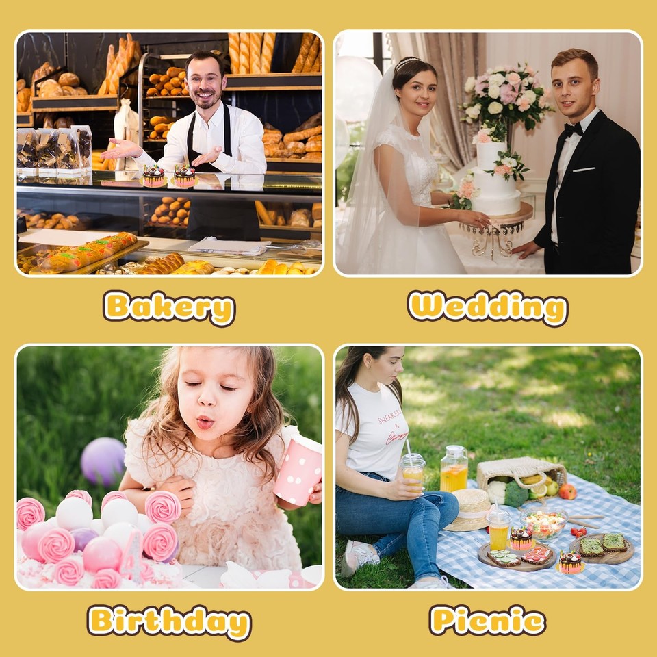 100 Pcs 4 Inch Mini Cake Boards Round Golden Mousse Cake Boards ...