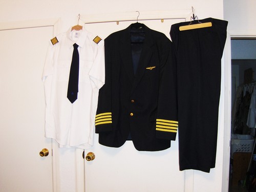 Vintage Blue RARE Pan Am Captain Uniform Size 46R come With Captain ...