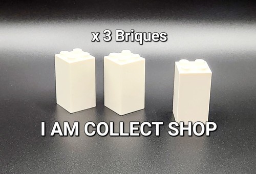 LEGO BRIQUES BRICK 2X2X3 LOT X 3 COULEUR BLANC WHITE - 30145/4109791 ...