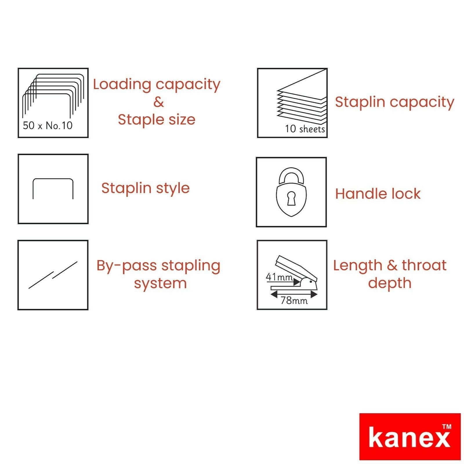 KANEX MINI P10 STAPLER "CREAM" BRIGHT COLOUR FREE 1000 STAPLES OFFICE ...