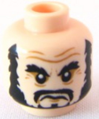 LEGO - Minifig, Head Beard Black, Bushy Eyebrows, & Moustache ...