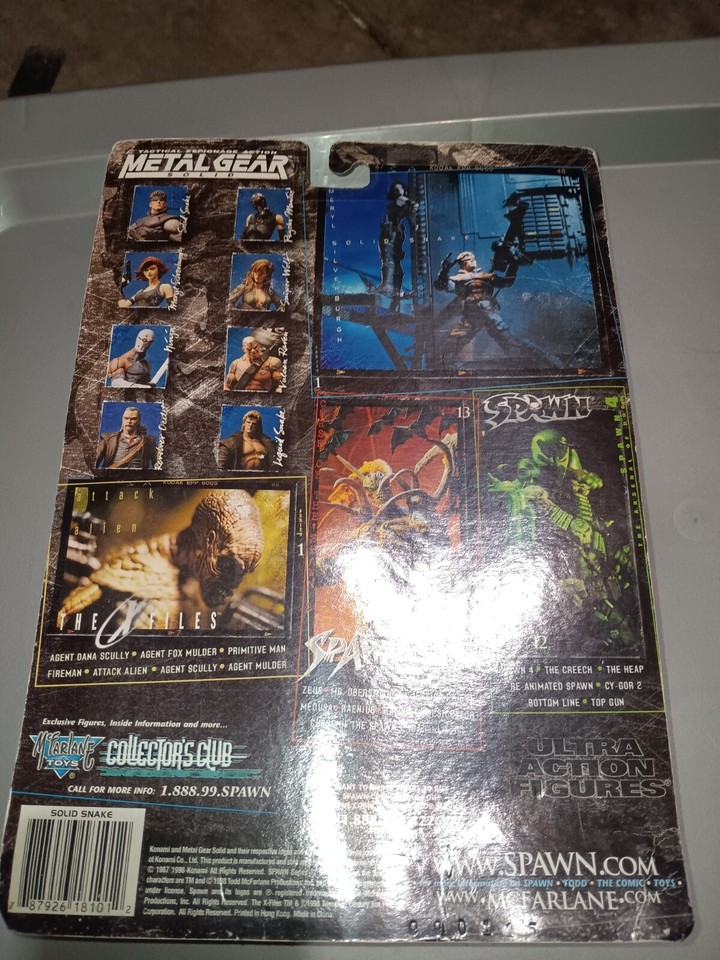 Metal Gear Solid McFarlane Toys Solid Snake Action Figure Series 1 *NEW ...