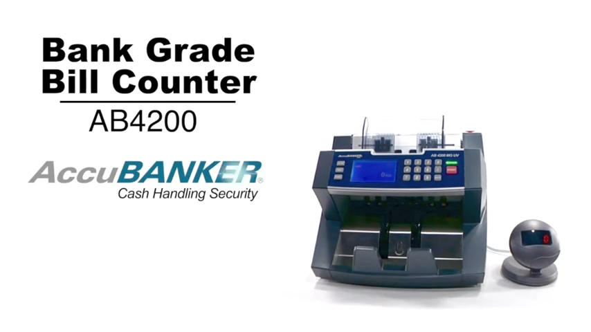 AccuBANKER AB4200 Bill Counter 300 Bill Hopper Capacity Speed 1800/min ...